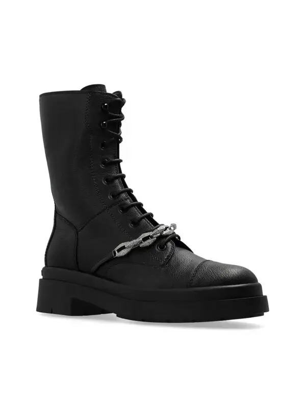 JIMMY CHOO Nari Crystal-embellished Combat Boots