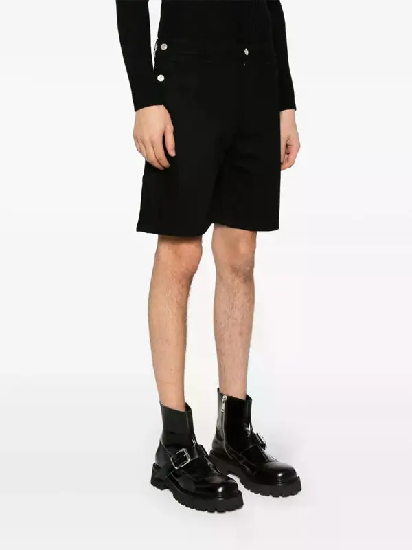 COURREGES Sailor Strap-detailed Denim Shorts