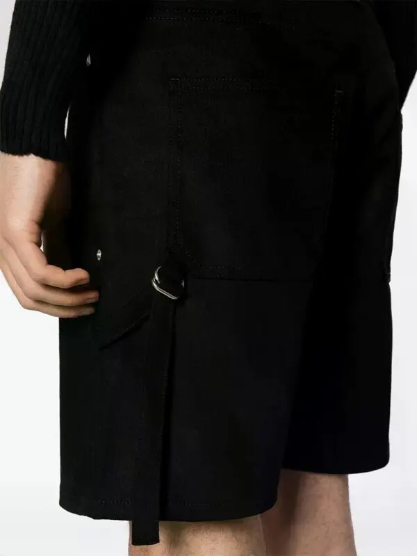 COURREGES Sailor Strap-detailed Denim Shorts