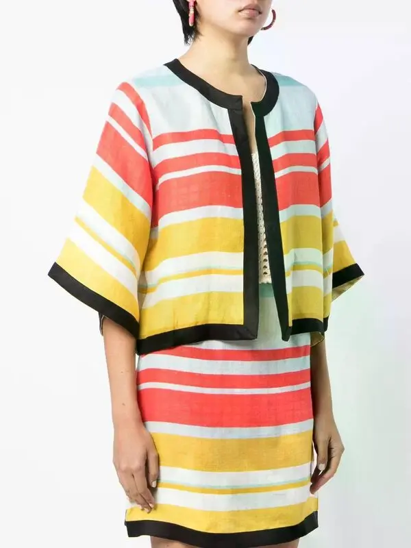 BAMBAH Cairo Striped Bolero Jacket - Multicolour