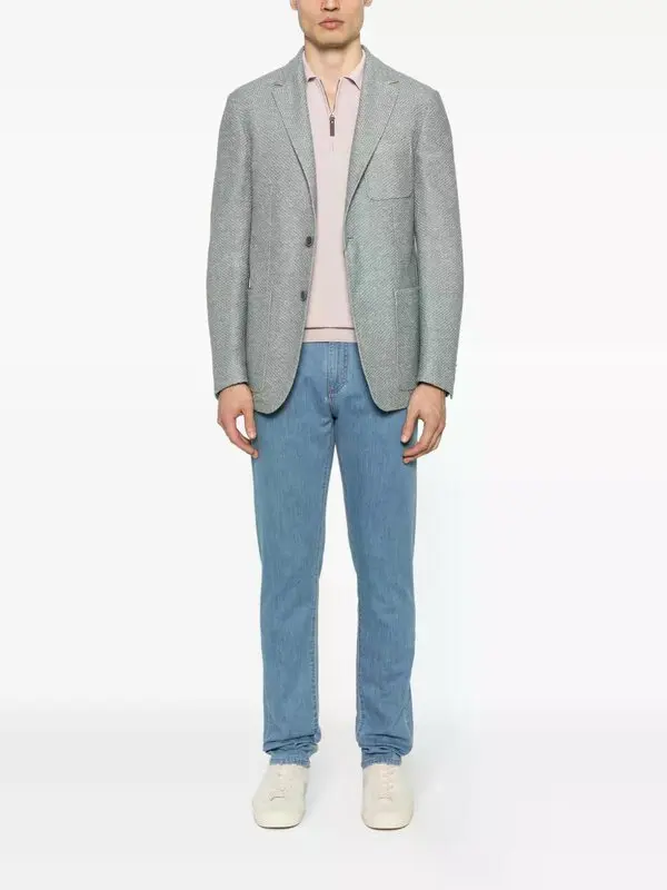 Canali Logo-patch Slim-fit Jeans