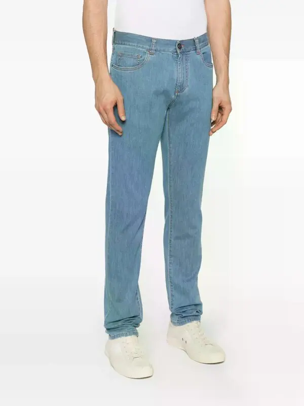 Canali Logo-patch Slim-fit Jeans