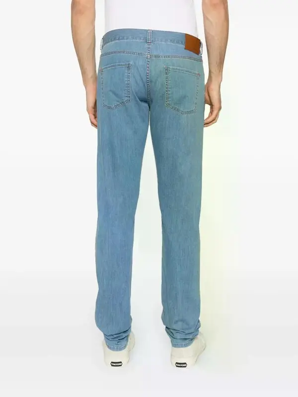 Canali Logo-patch Slim-fit Jeans