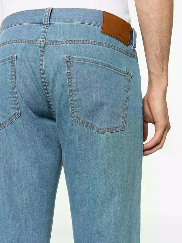 Canali Logo-patch Slim-fit Jeans