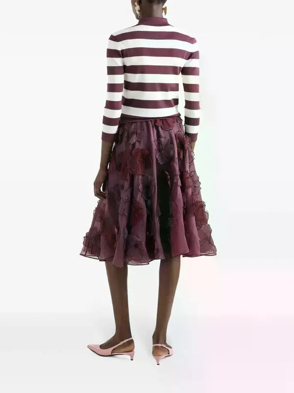 Dolce & Gabbana Floral-appliqué Midi Skirt