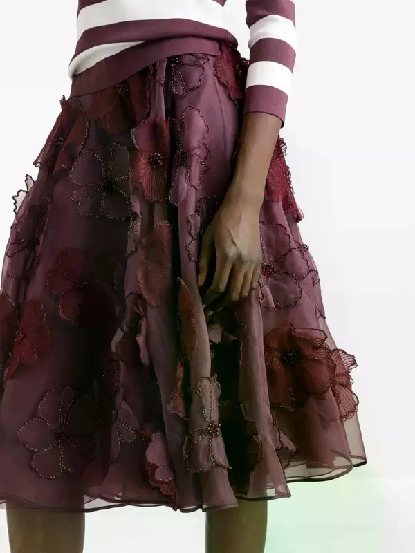 Dolce & Gabbana Floral-appliqué Midi Skirt