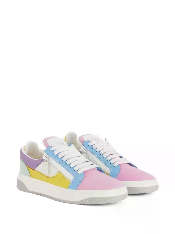 GIUSEPPE ZANOTTI Gz94 Double-zip Low-top Sneakers - Multicolour