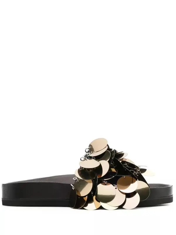 Rabanne Sequin-embellished Slides
