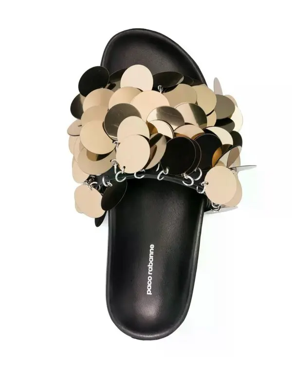 Rabanne Sequin-embellished Slides