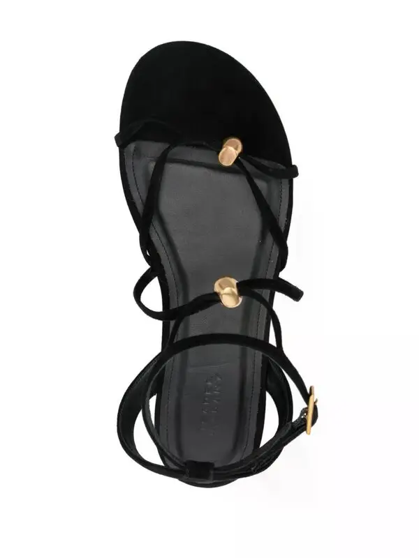 Isabel Marant Étoile Aeza Suede Sandals With Metal Bead Detail - Black