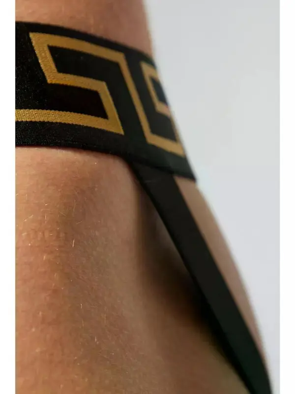 Versace Printed Cotton-jersey Jockstrap