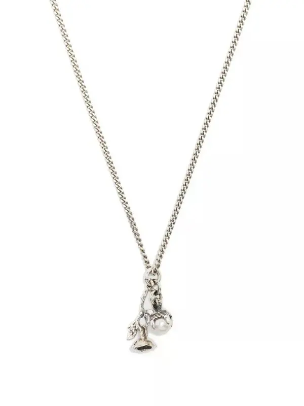 Emanuele Bicocchi Wild Rose Pendant Necklace - Silver