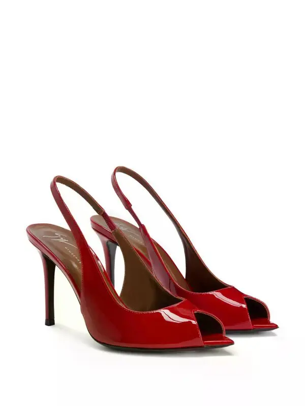 GIUSEPPE ZANOTTI 90mm Open Toe Slingback Sandals - Red