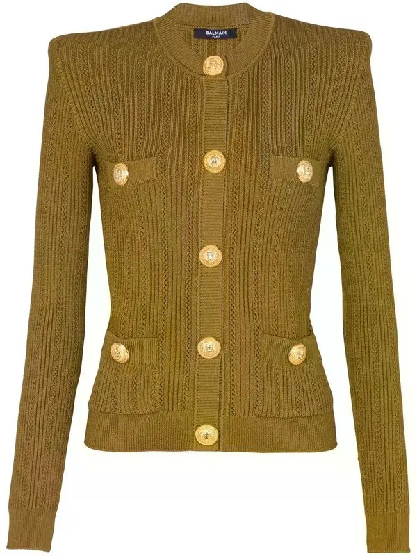 Balmain Button-front Knitted Top