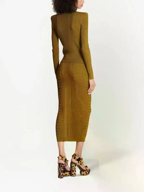 Balmain Button-front Knitted Top