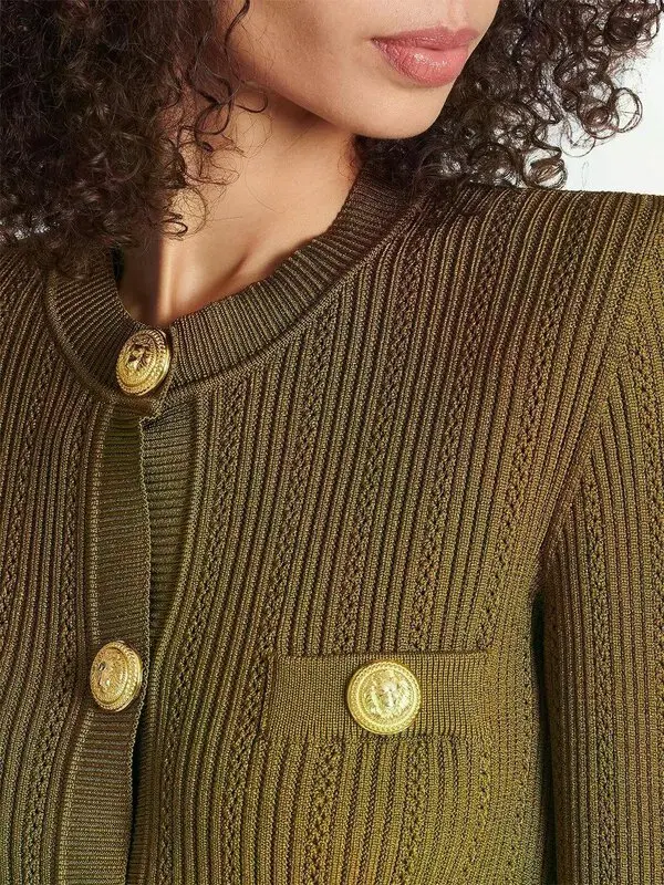 Balmain Button-front Knitted Top