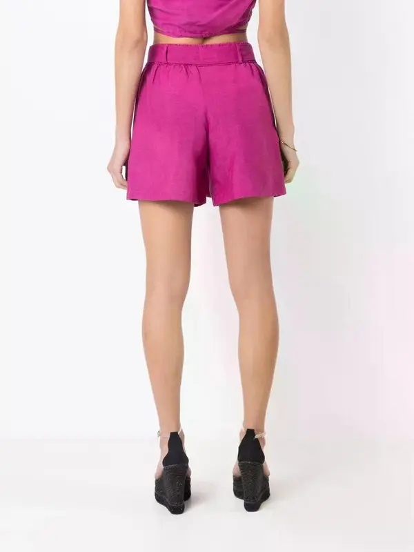 AMIR SLAMA Belted Elasticated Short Shorts
