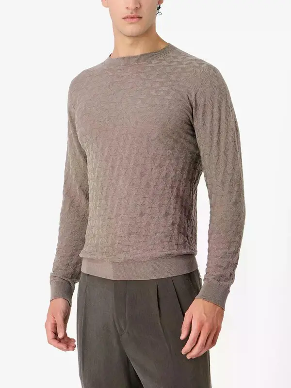 Giorgio Armani Crew-neck Geometric Jumper