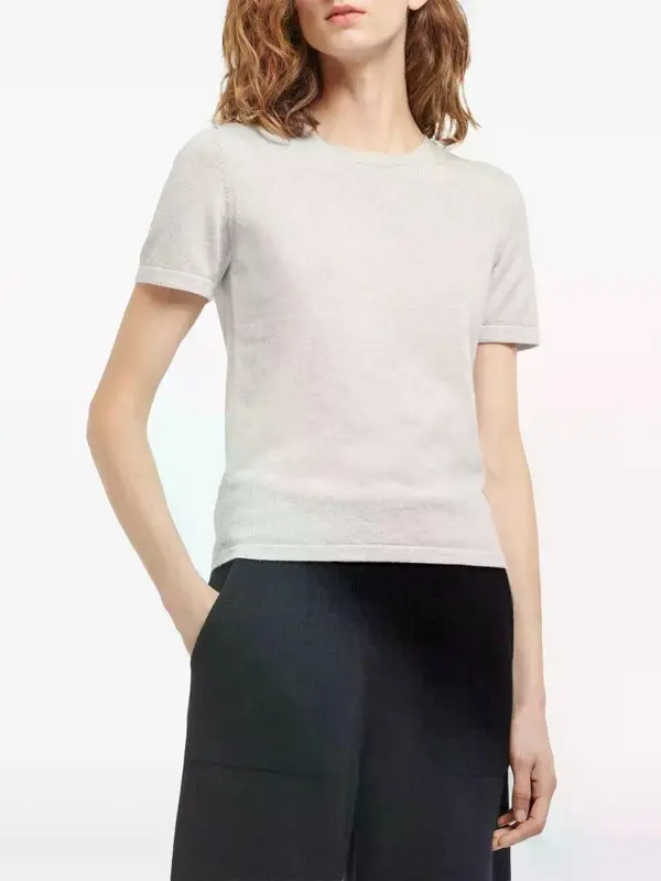 BARRIE Fine-knit Crew-neck T-shirt