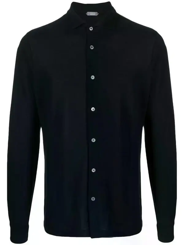 ZANONE Long-sleeve Cotton Shirt - Blue