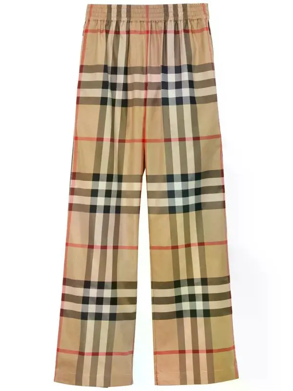 Burberry Check Cotton Twill Trousers