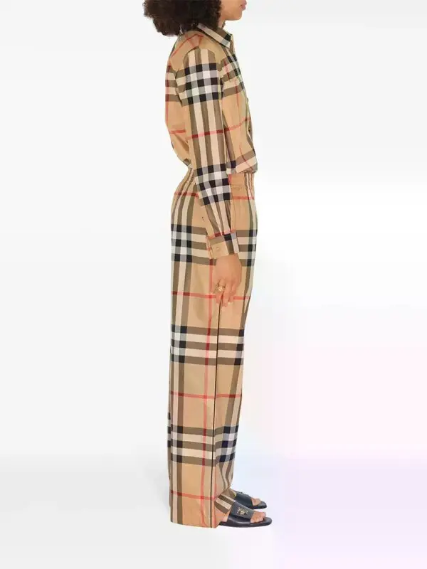 Burberry Check Cotton Twill Trousers