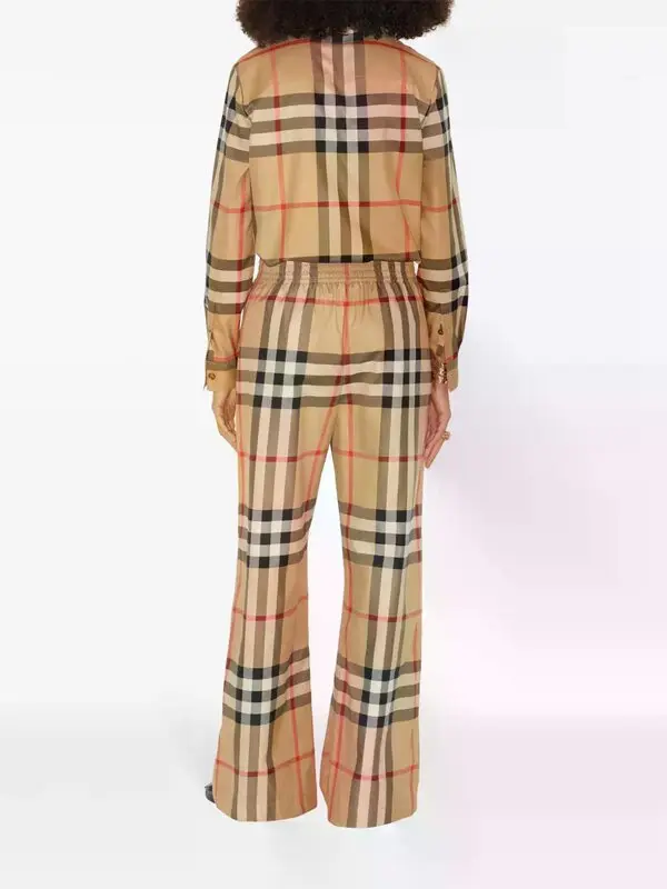 Burberry Check Cotton Twill Trousers