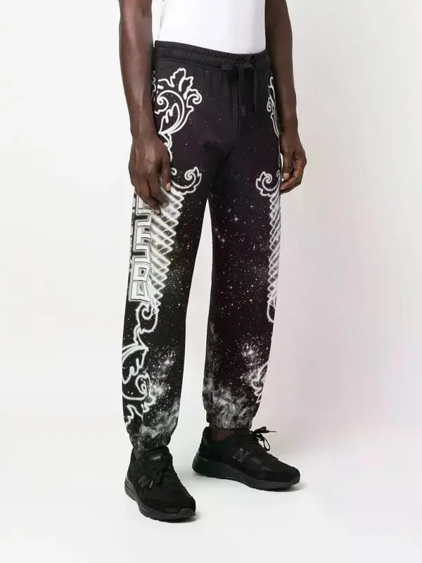 Versace Galaxy-print Cotton Track-pants