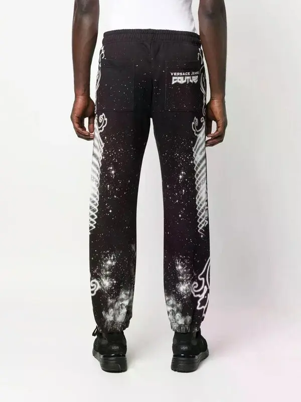 Versace Galaxy-print Cotton Track-pants