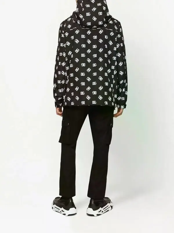 Dolce & Gabbana Dg-logo Quilted Hooded Jacket