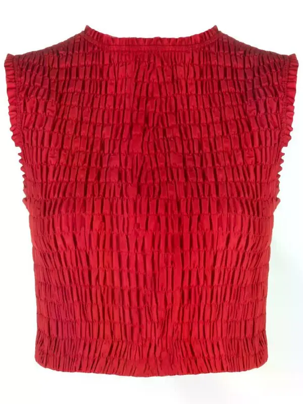 PATOU Smocked Crop Top