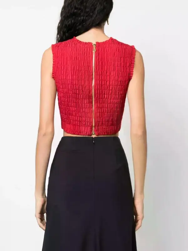 PATOU Smocked Crop Top