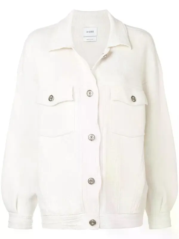BARRIE Oversized Denim-effect Jacket - Neutrals