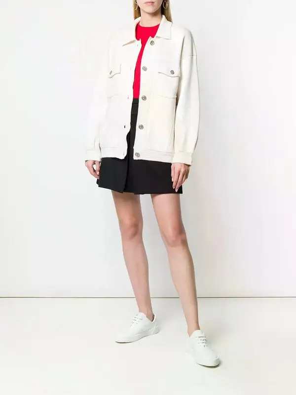 BARRIE Oversized Denim-effect Jacket - Neutrals