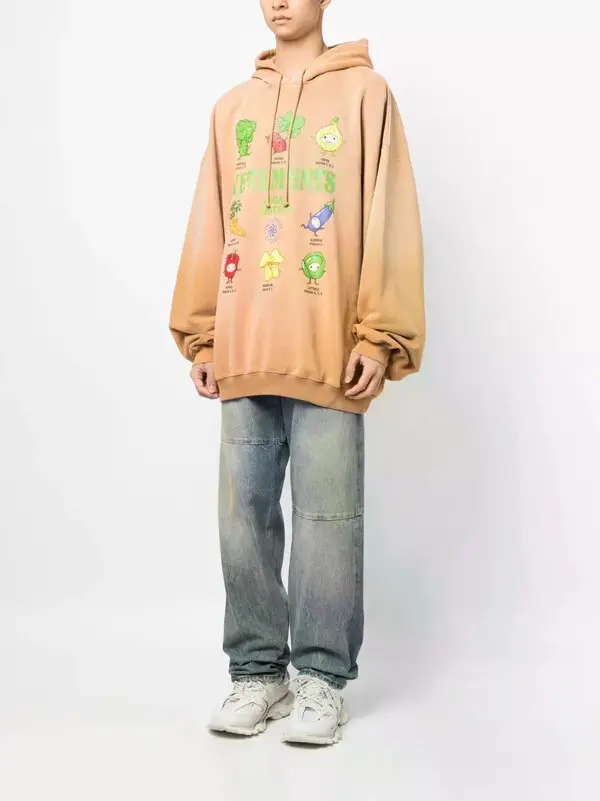 Vetements Vegan Logo Drawstring Hood