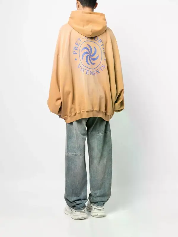 Vetements Vegan Logo Drawstring Hood