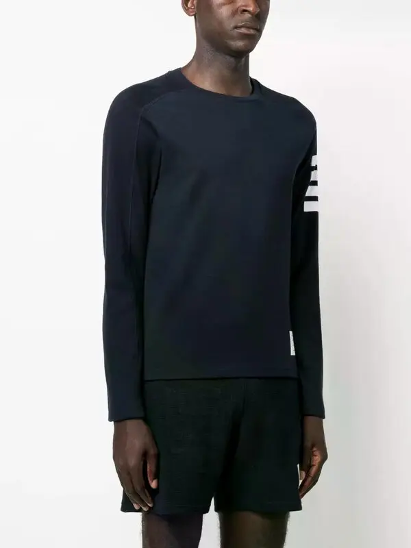 Thom Browne Milano Cotton 4-bar Long-sleeve Tee