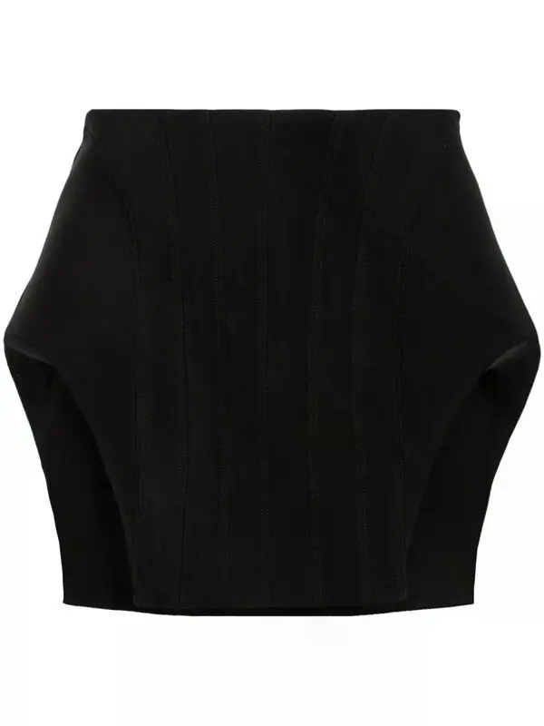 MUGLER Corset-inspired Mini Skirt - Black