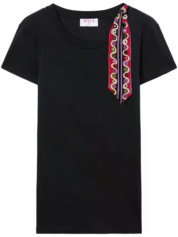 Emilio Pucci Iride-print Ribbon T-shirt - Black