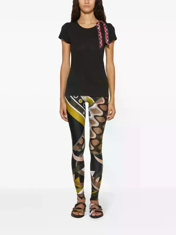 Emilio Pucci Iride-print Ribbon T-shirt - Black