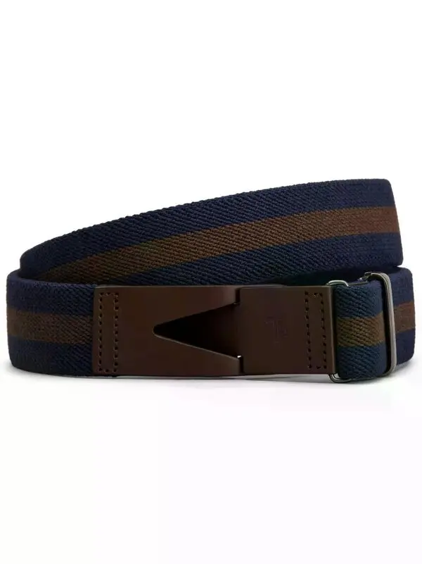 TOD'S Striped Snap-buckle Belt