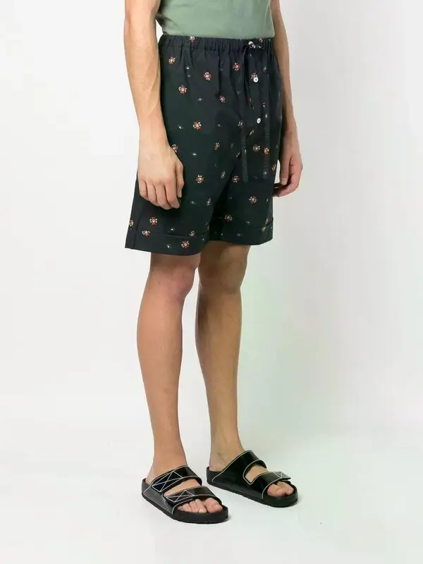 Nick Fouquet Graphic Print Drawstring Shorts