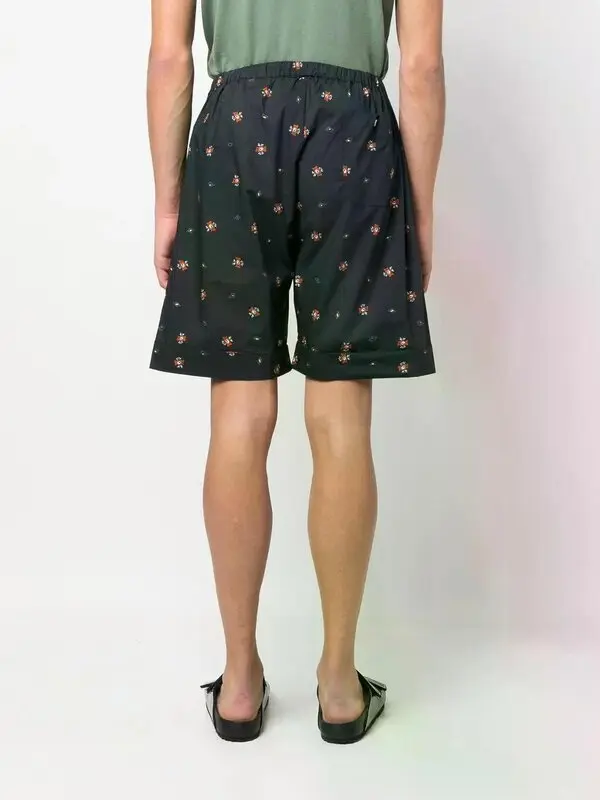 Nick Fouquet Graphic Print Drawstring Shorts