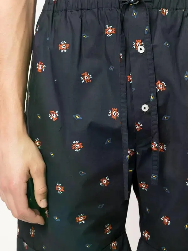 Nick Fouquet Graphic Print Drawstring Shorts