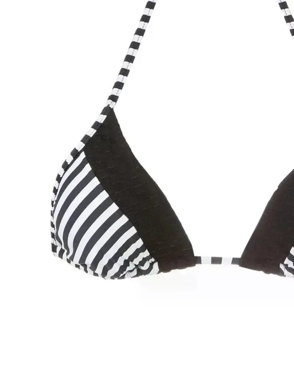 AMIR SLAMA Striped Triangle-cup Bikini