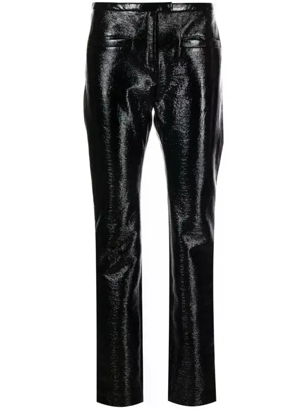 COURREGES Tube Vinyl Trousers - Black