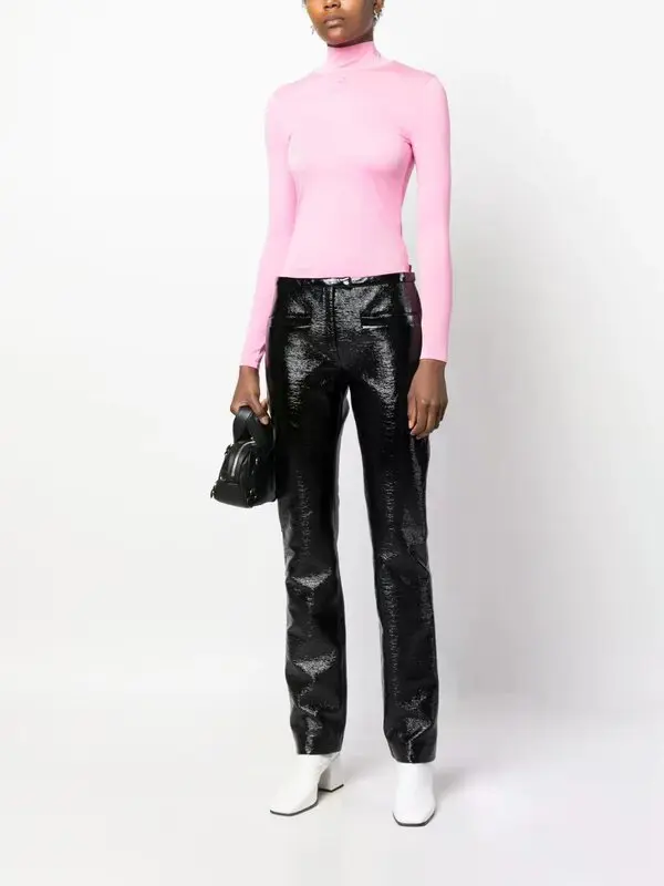 COURREGES Tube Vinyl Trousers - Black