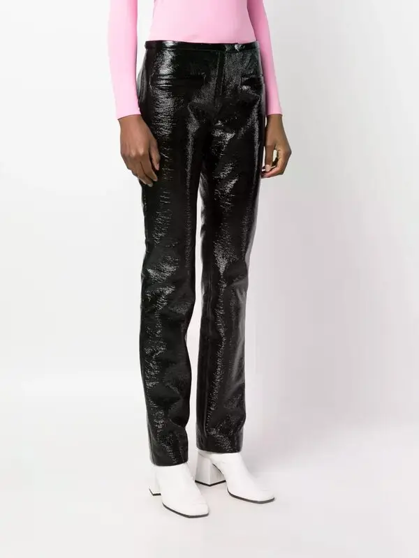 COURREGES Tube Vinyl Trousers - Black