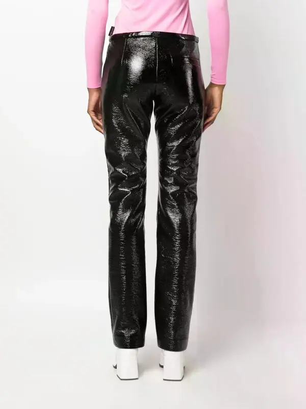 COURREGES Tube Vinyl Trousers - Black