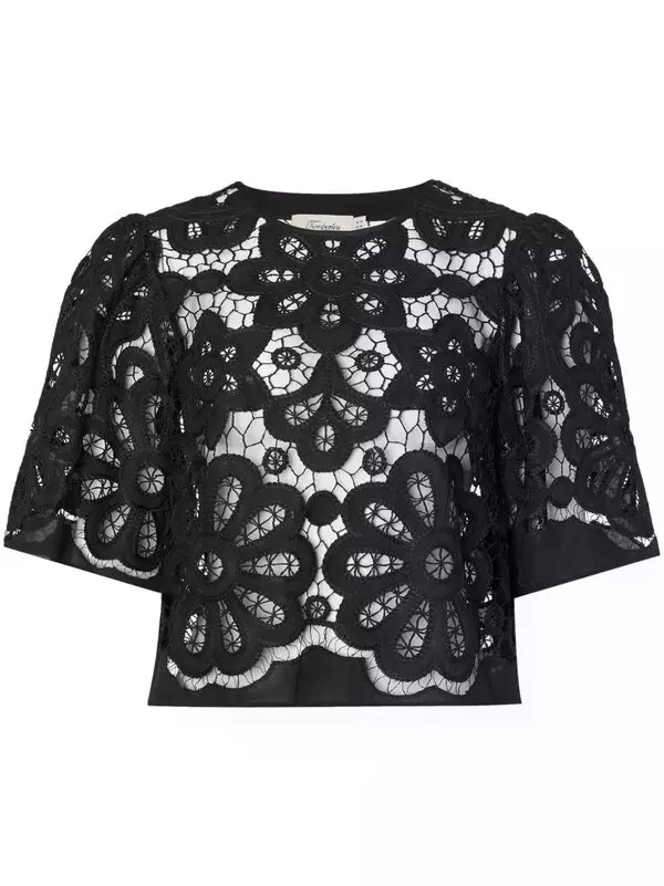 TEMPERLEY LONDON Guinevere Blouse - Black